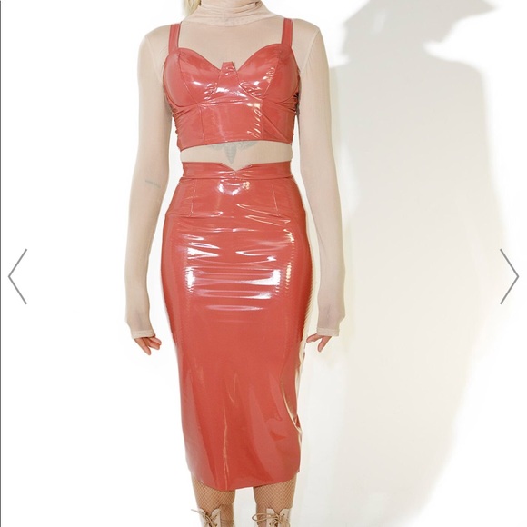 Dolls Kill | Skirts | Video Girl Vinyl Set | Poshmark